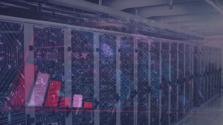 Video: Coronavirus digital interface against server room Animation of ...