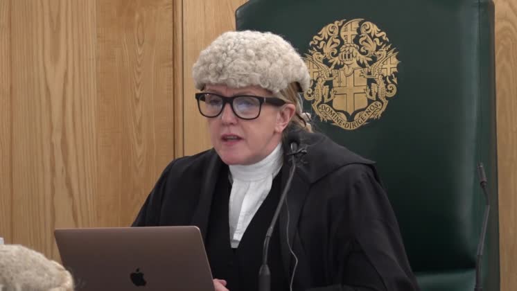 Video: Judge Angela Rafferty KC sentences for murder in London, UK This footage was filmed and ...