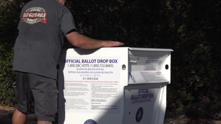Video: 2020 - secure ballot drop boxes drop off box is moved into ...
